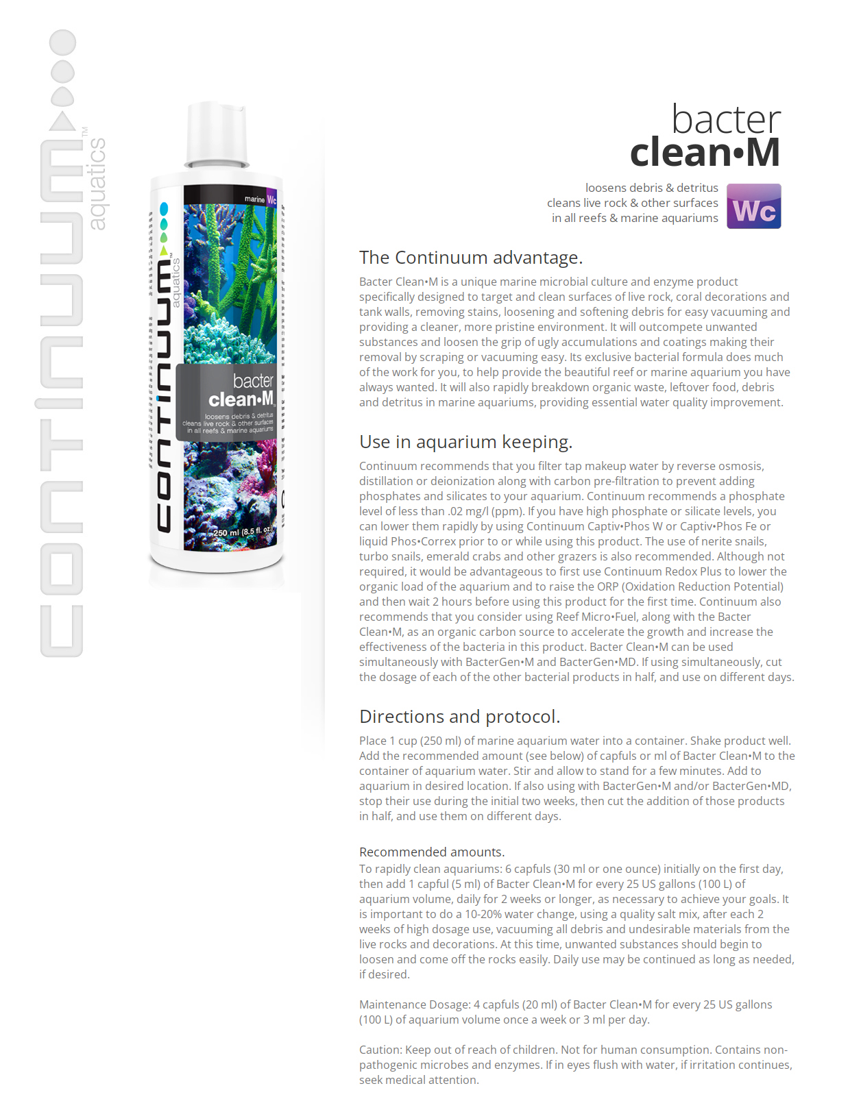 Shop Continuum Aquatics Bacter Clean M - Reeftopia | Australia's Source ...