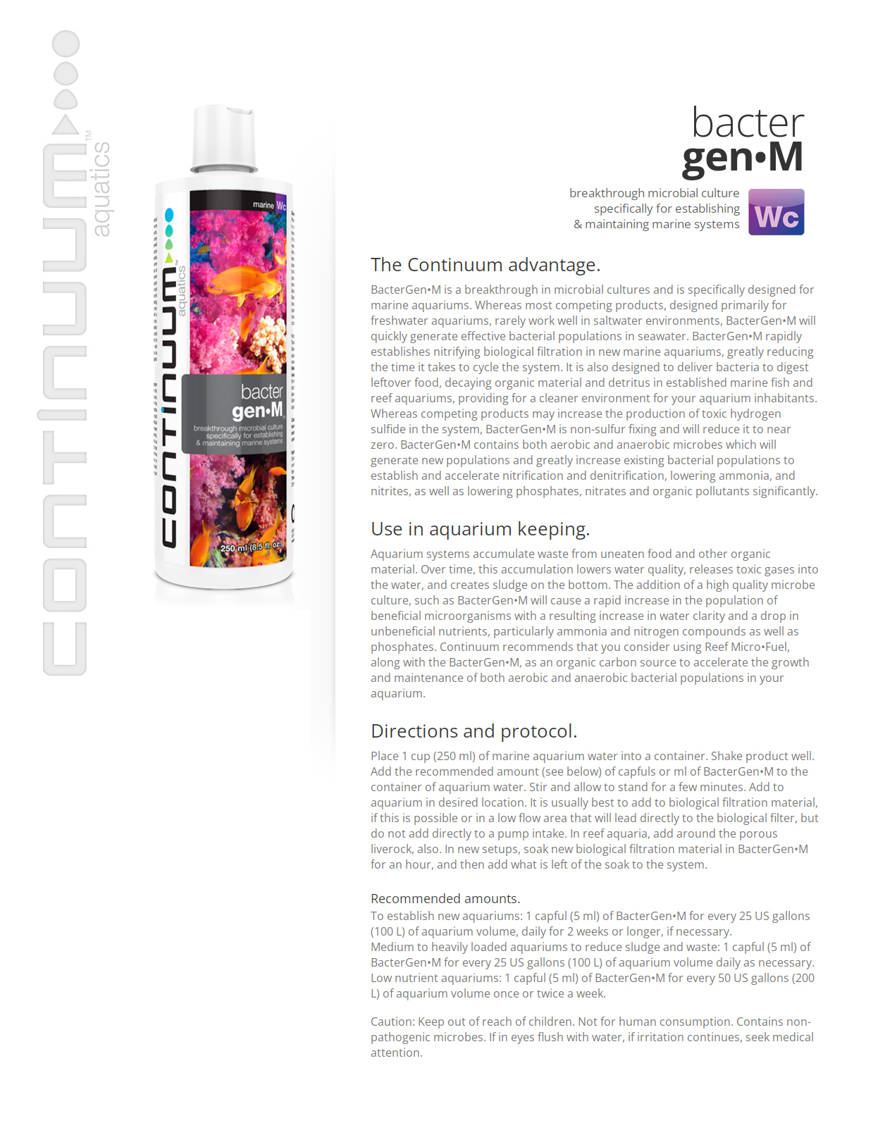 Shop Continuum Aquatics Bacter Gen M - Reeftopia | Australia's Source ...