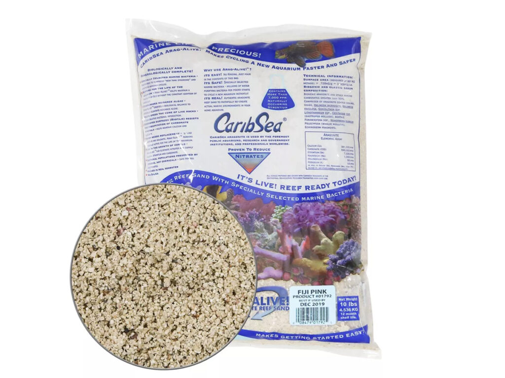 Shop CaribSea Arag-Alive! Fiji Pink Live Reef Sand - Reeftopia ...