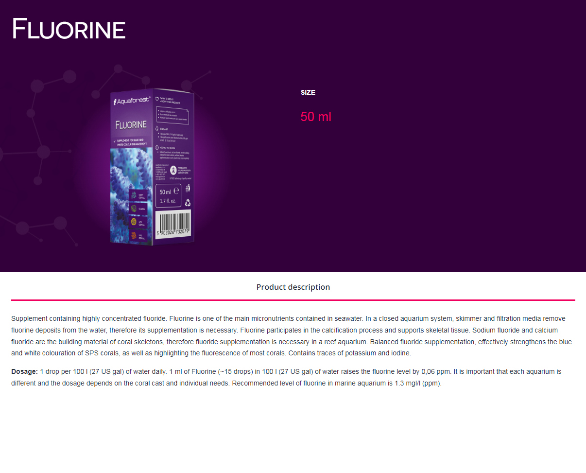 Shop Aquaforest Fluorine › Reeftopia: Australia's Source for Premium ...