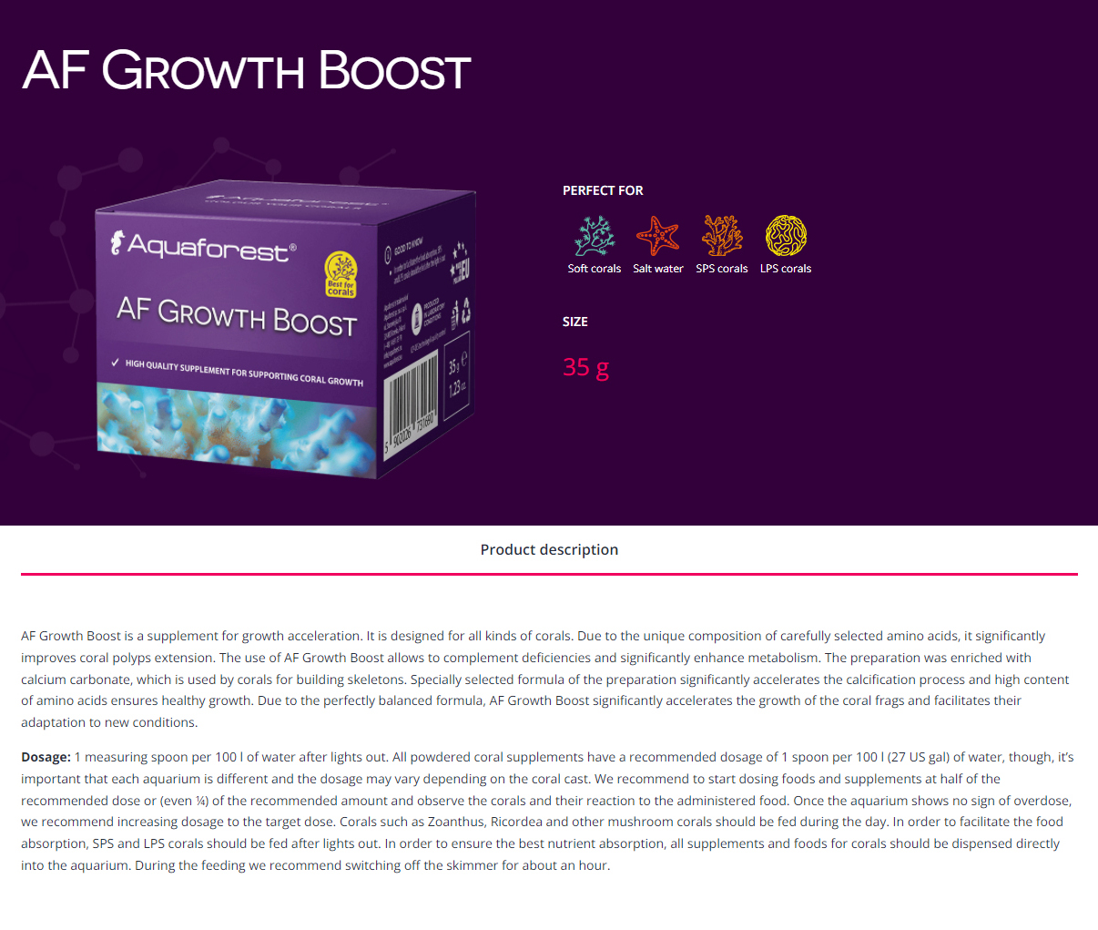Shop Aquaforest AF Growth Boost - Reeftopia | Australia's Source For Premium Fish & Coral