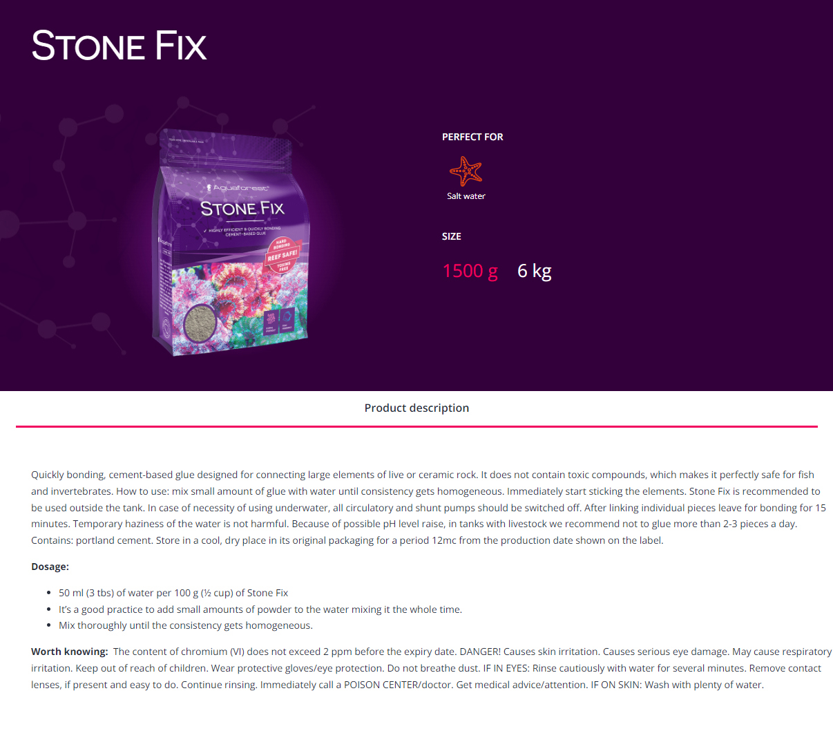 Shop Aquaforest Stone Fix - Reeftopia | Australia's Source For Premium Fish & Coral