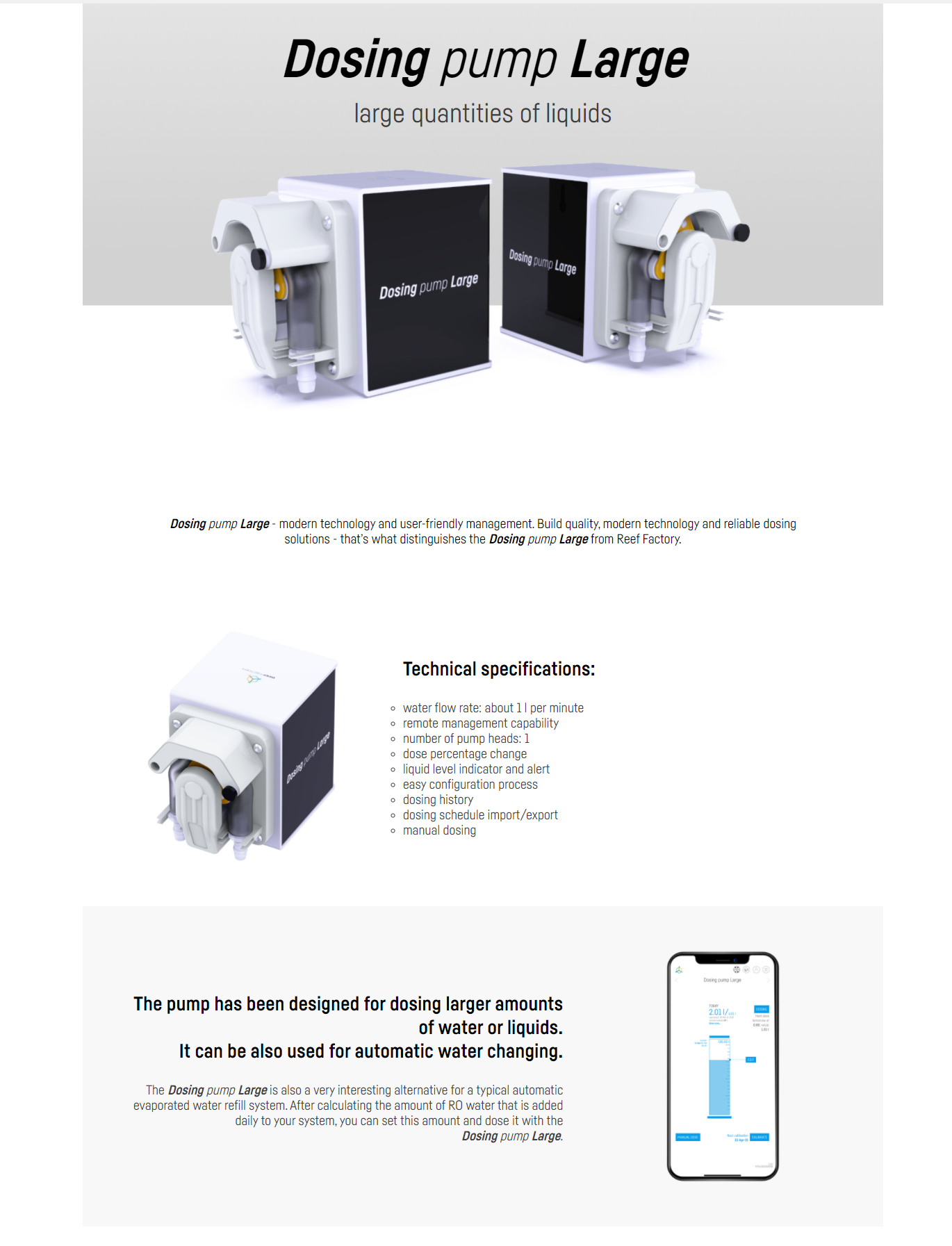 Shop Reef Factory Dosing Pump Large - Reeftopia | Australia's Source ...