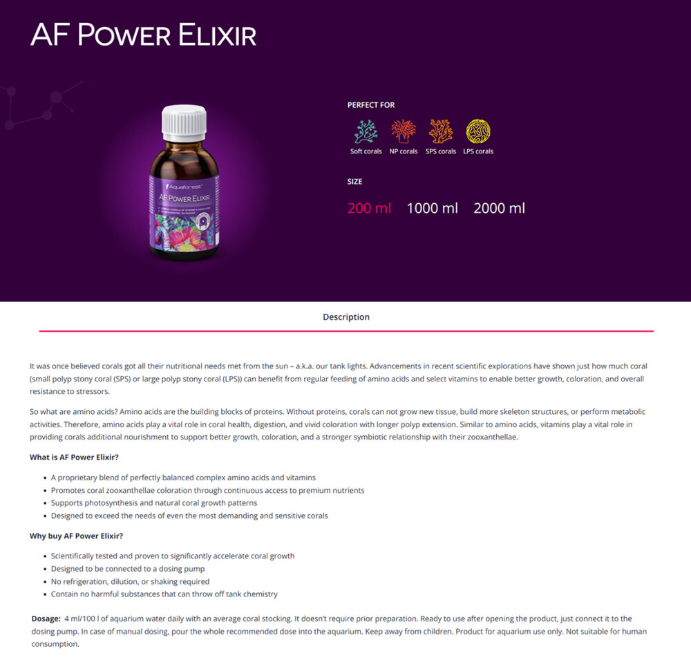 Shop Aquaforest AF Power Elixir › Reeftopia: Australia's Source for Premium Fish & Coral