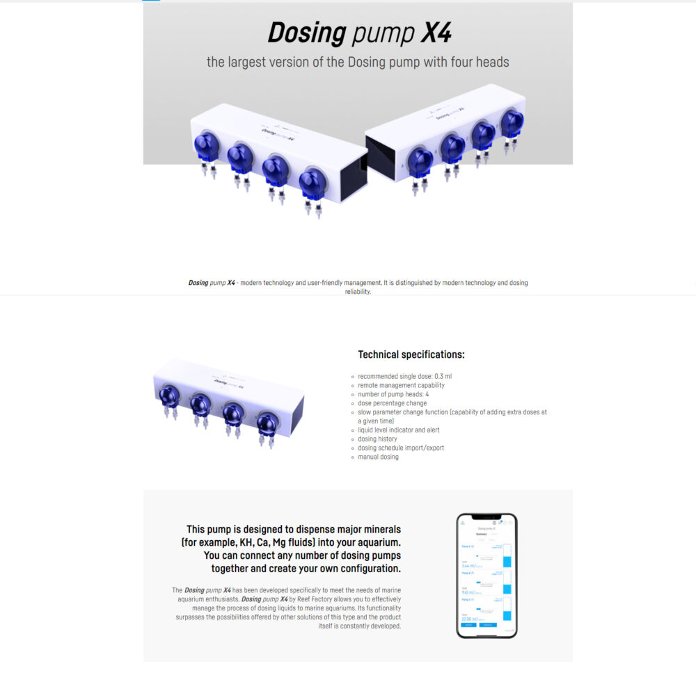 Shop Reef Factory Dosing Pump X4 - Reeftopia | Australia's Source For Premium Fish & Coral