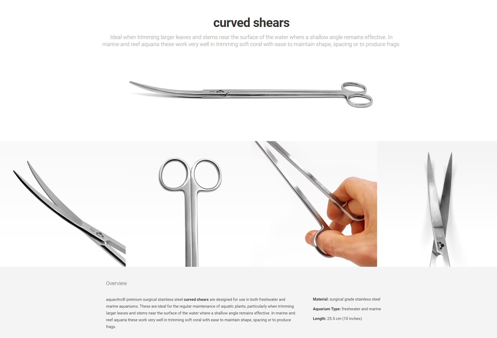 Shop Aquavitro Curved Shears - Reeftopia | Australia's Source For ...