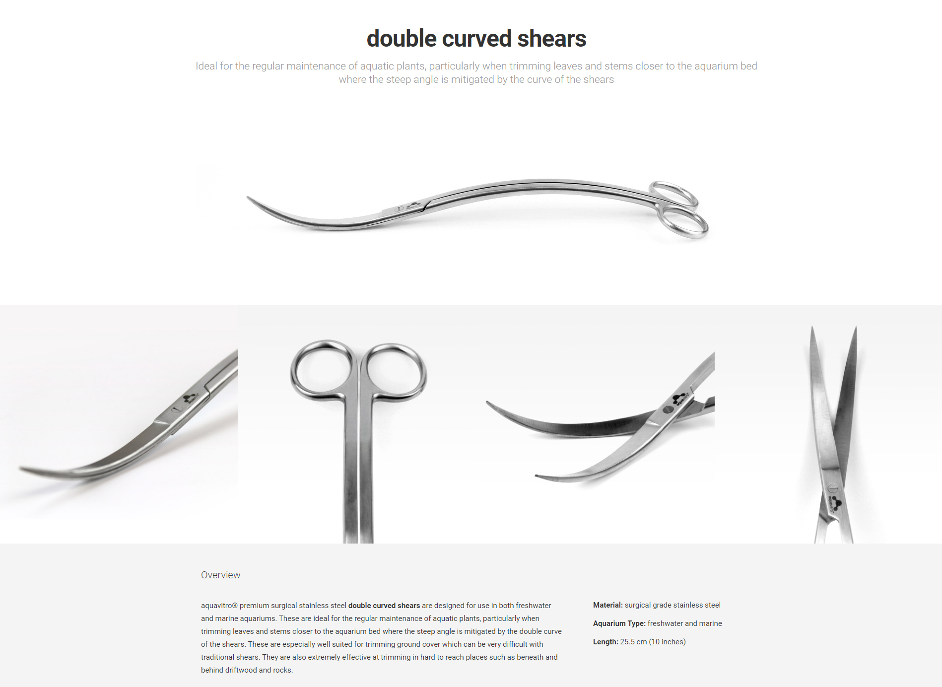 Shop Aquavitro Double Curved Shears - Reeftopia | Australia's Source ...