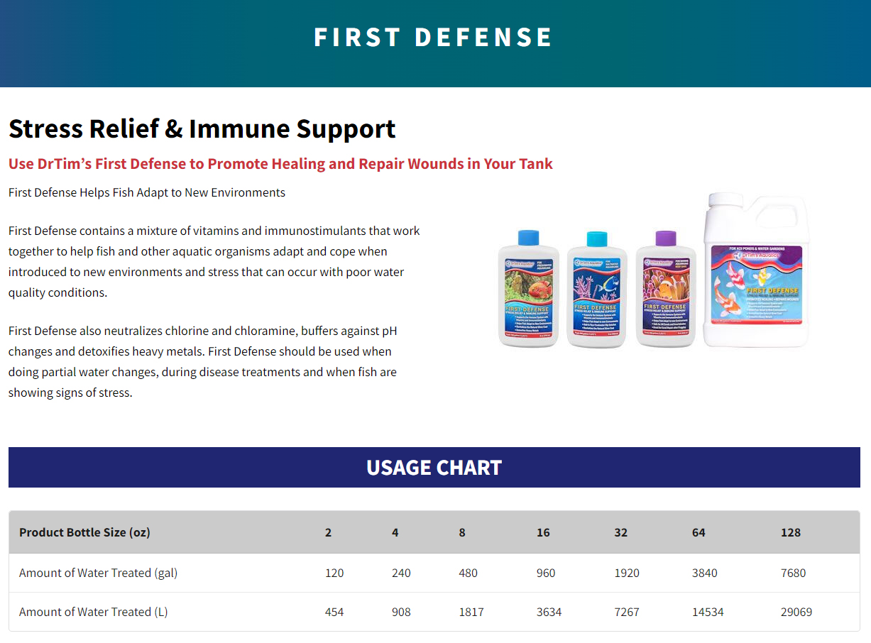 Shop Dr Tim's First Defense - Reeftopia | Australia's Source For ...